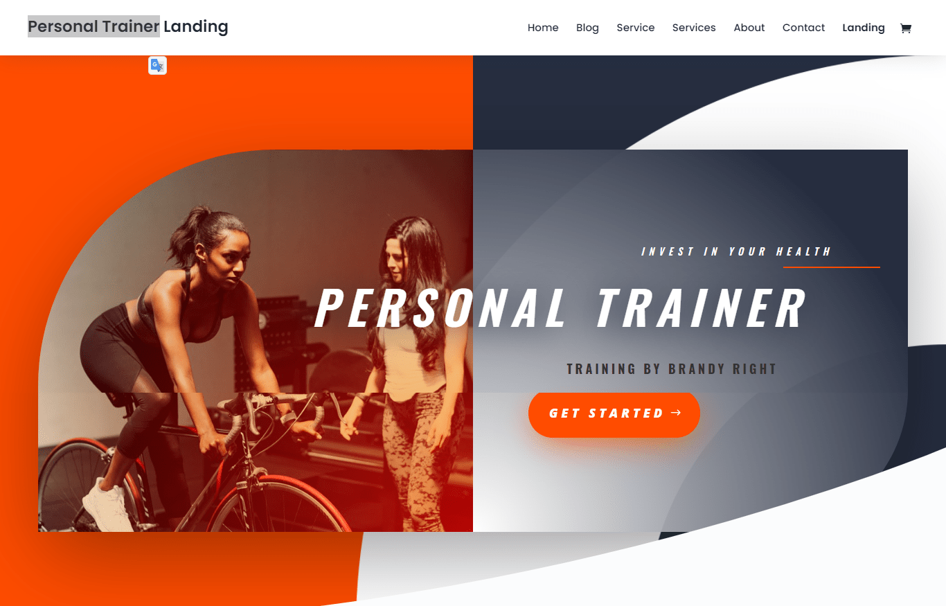 Personal Trainer - Website Design & Development